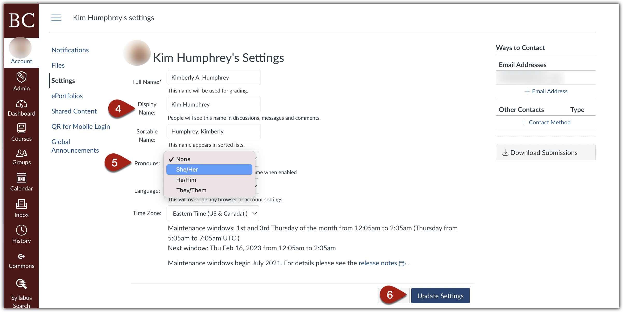 Changing Your Display Name And Setting Pronouns CTE Resources
